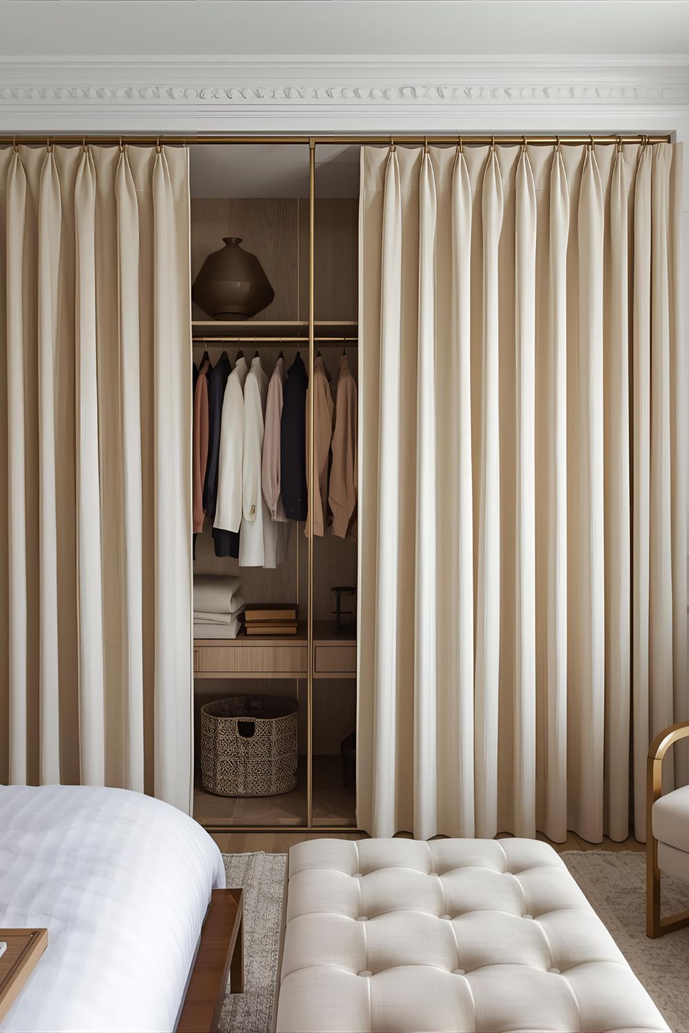How Curtain Closet Doors Add Warmth and Versatility to Any Interior ...