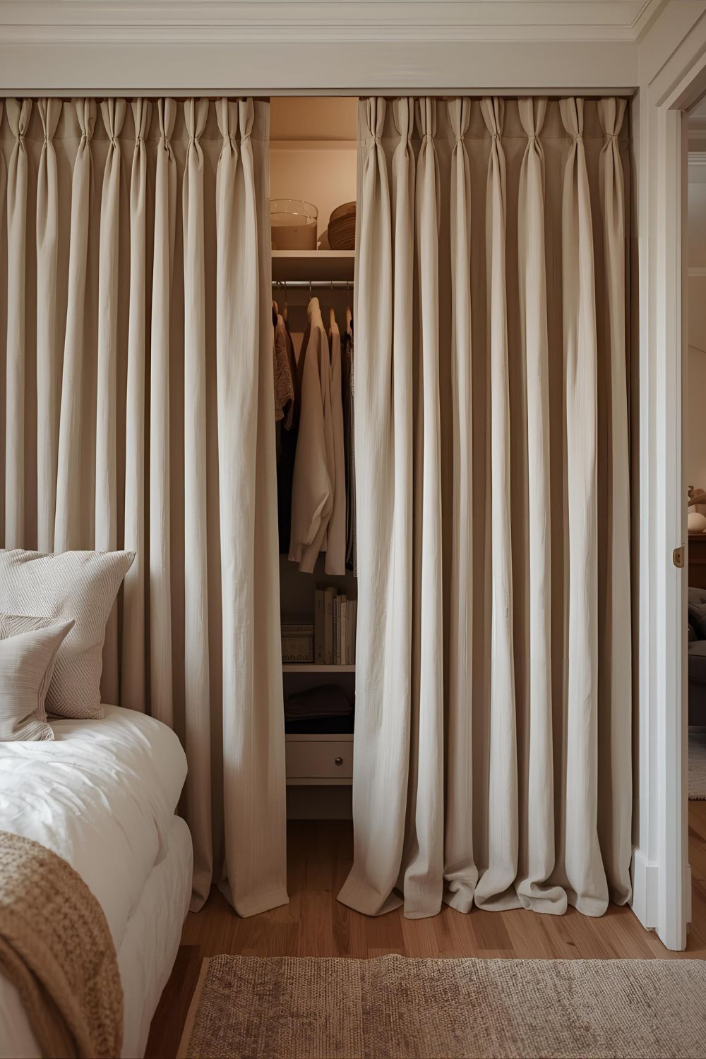 How Curtain Closet Doors Add Warmth and Versatility to Any Interior ...