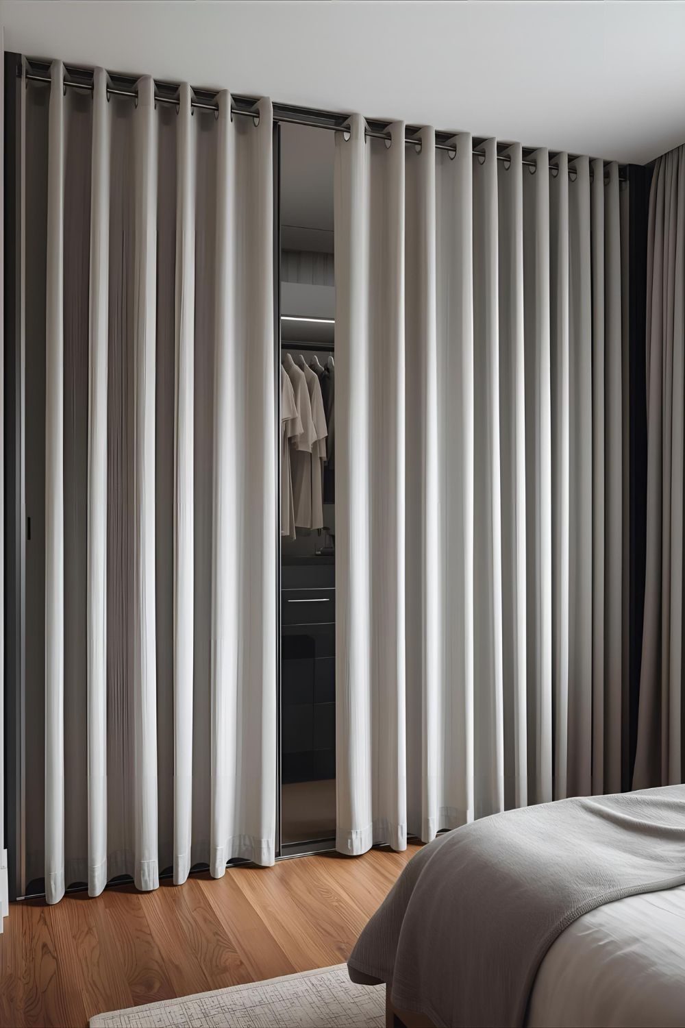 How Curtain Closet Doors Add Warmth and Versatility to Any Interior ...