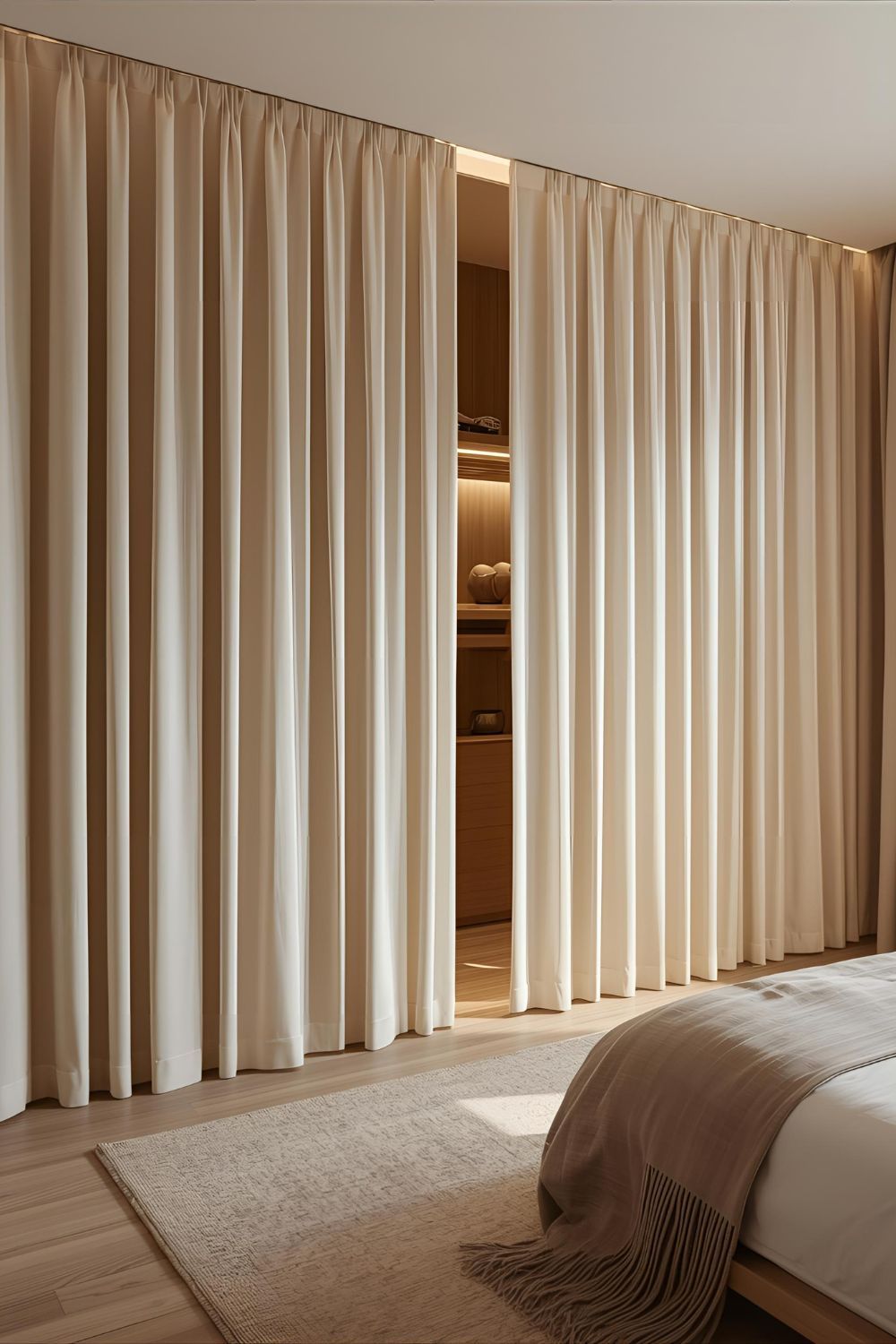 How Curtain Closet Doors Add Warmth and Versatility to Any Interior ...