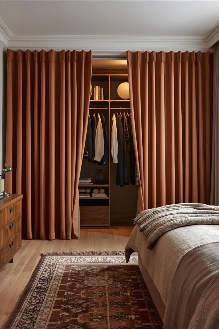 How Curtain Closet Doors Add Warmth and Versatility to Any Interior ...